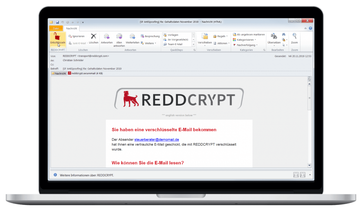 Outlook email encryption - For On Premise, Cloud and Microsoft 365